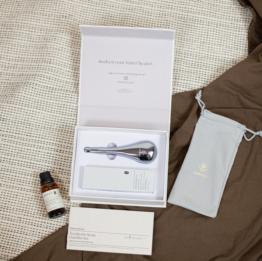 Terahertz Stone Meridian Dial Bar and Eye GuaSha Oil Set – sunmooncare