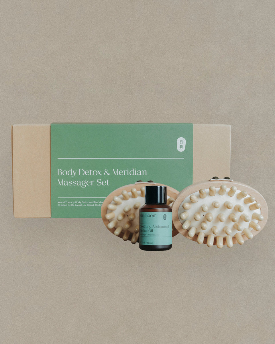 Body Detox Meridian Pressure Brush and Oil set – sunmooncare